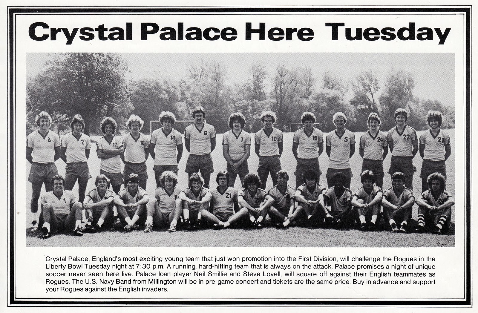 THE MEMPHIS ROGUES: CRYSTAL PALACE FC, 1979