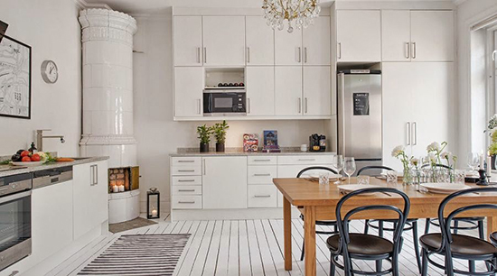 LINGKAR WARNA: Desain dapur unik bergaya scandinavia