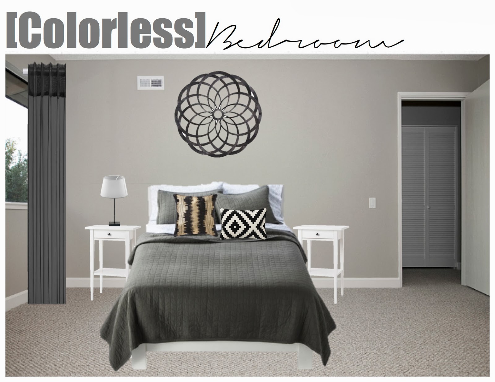 Defined Designs: Colorless Bedroom