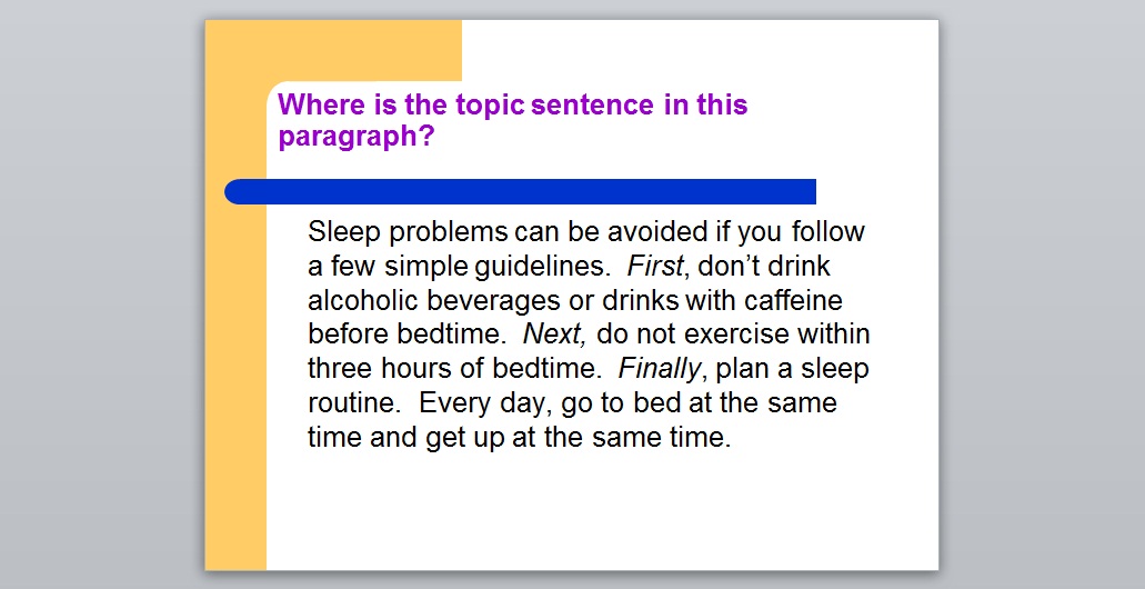 Fighting for BEL 311: TOPIC SENTENCE AND IMPLIED MAIN IDEAS