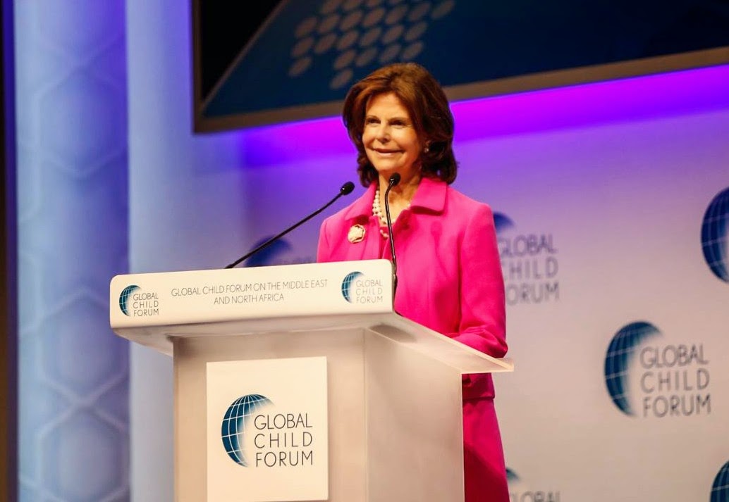 Kungligheter: Drottning Silvia på Global Child Forum i Dubai