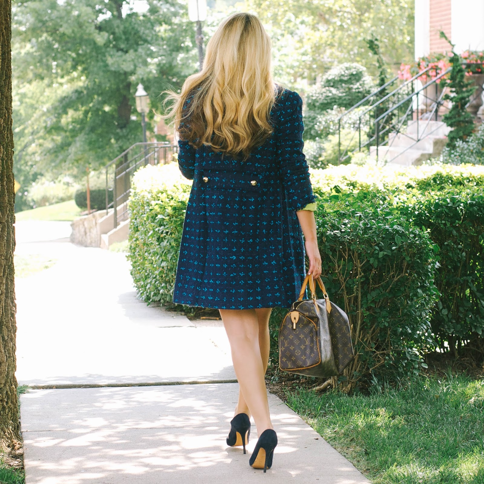 Summer Wind: Tweed Coat and Shift Dress for Fall
