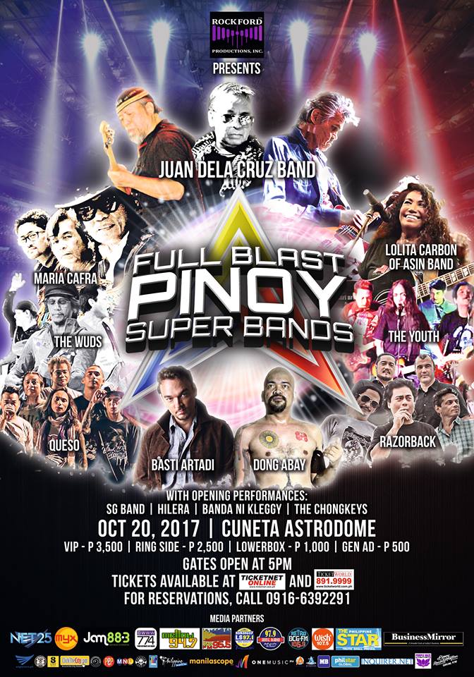 Gathering of OPM rock icons for Full Blast Pinoy Superbands on October ...