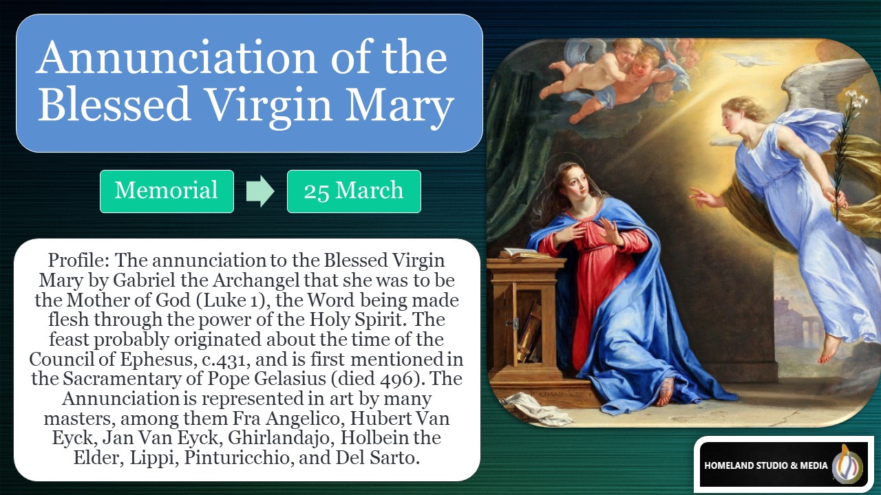A 5-MINUTE OUTREACH: Annunciation of the Blessed Virgin Mary