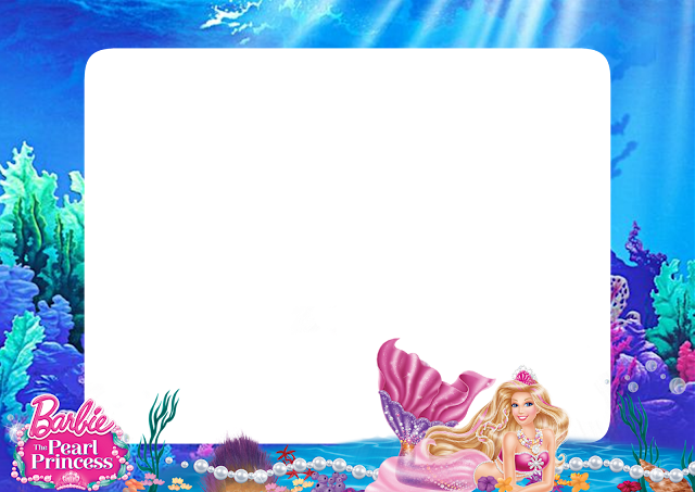 Barbie Mermaid PNG Frame - Printable PNG Frames | Cartoon Character PNG ...