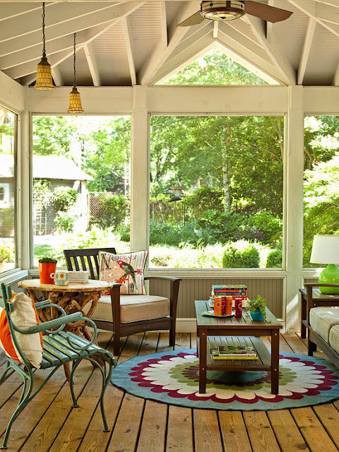 Tickled by Inspirations...: Indoor Porch Inspiration