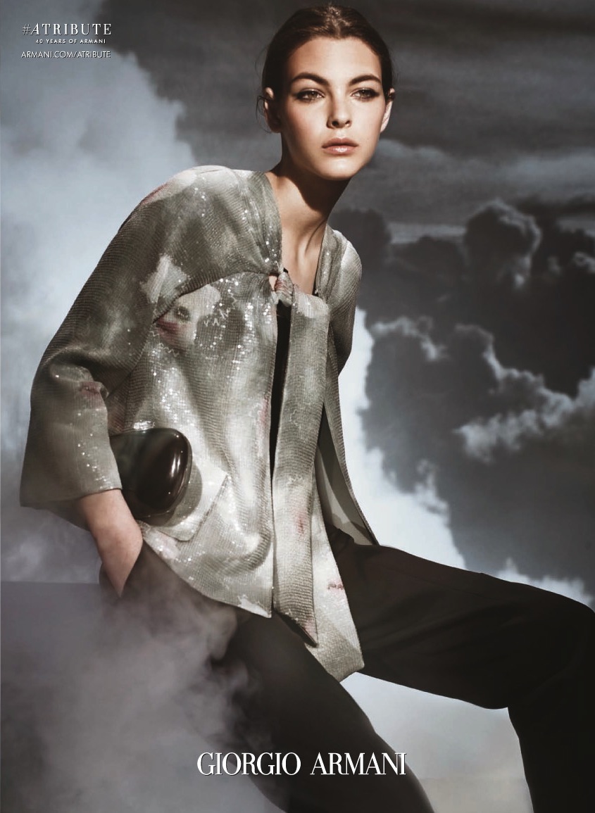 Ad Campaign: Giorgio Armani Fall/Winter 2015.16: Vittoria Ceretti ...