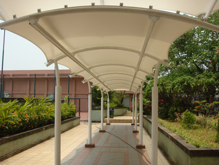 tenda kanopi mengunankan membrane dan atap tenda membrane: atap tenda ...