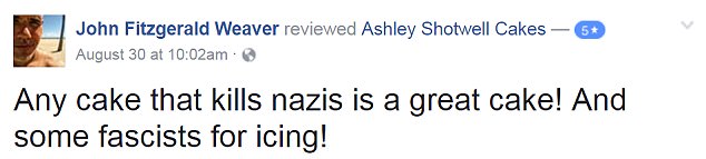 Vegan baker gets barrage of abuse after making a 'Kill Nazis' cake ...