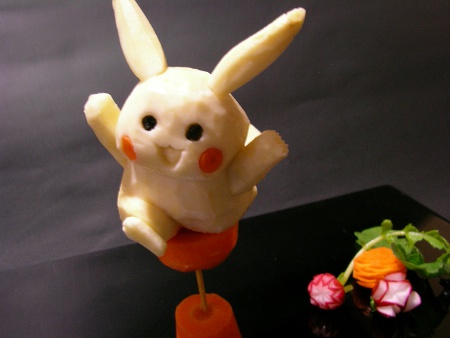 My Sushi World: vegetable pokemon carving