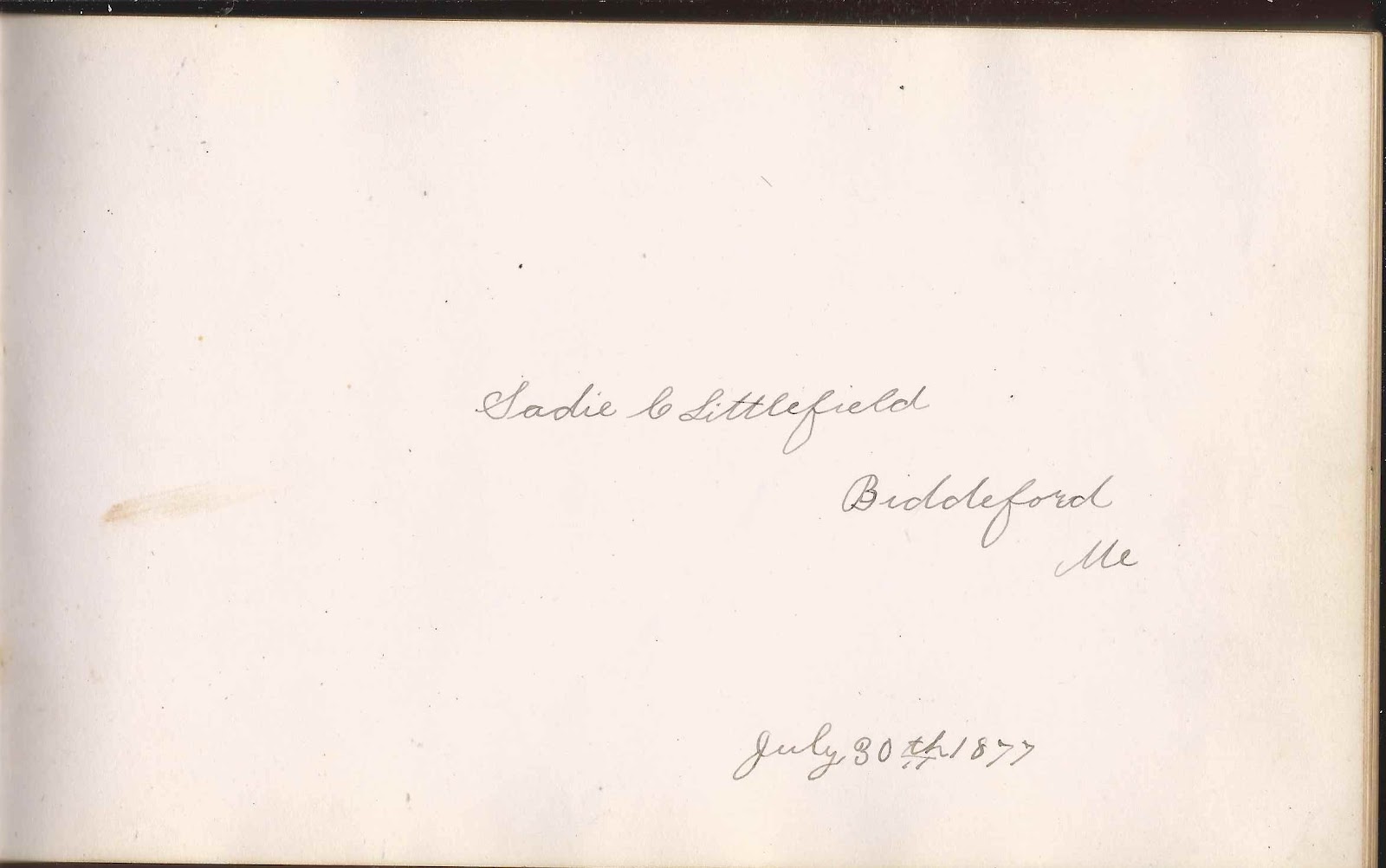 Heirlooms Reunited: 1870s Autograph Album of Willard S. Littlefield, or ...