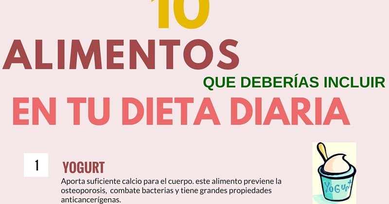 Healthy And Crafty 10 Alimentos Que DeberÍas Incluir En Tu Dieta Diaria