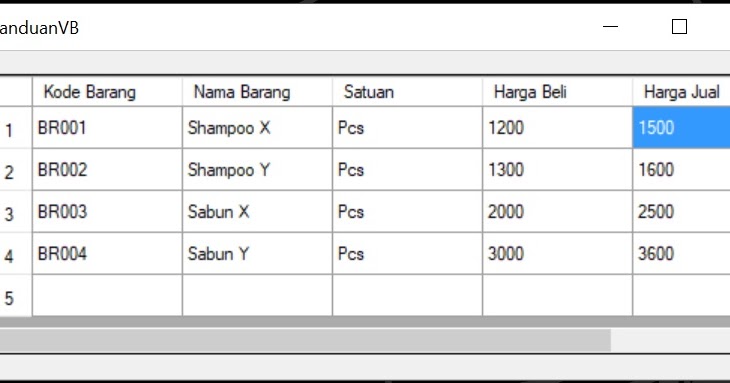 MEMBERI NOMOR DATAGRIDVIEW VB.NET ~ Panduan Pemrograman Visual Basic