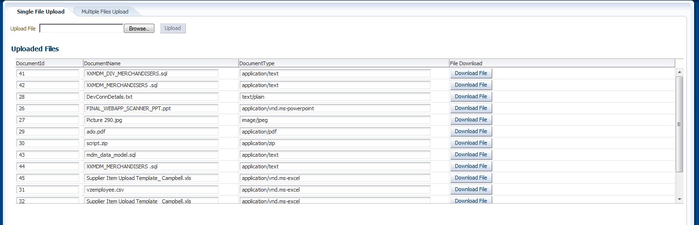 ADF Webcenter Blog: ADF Single/Multiple files uploading and downloading ADF Webcenter Blog: ADF Single/Multiple files uploading and downloading