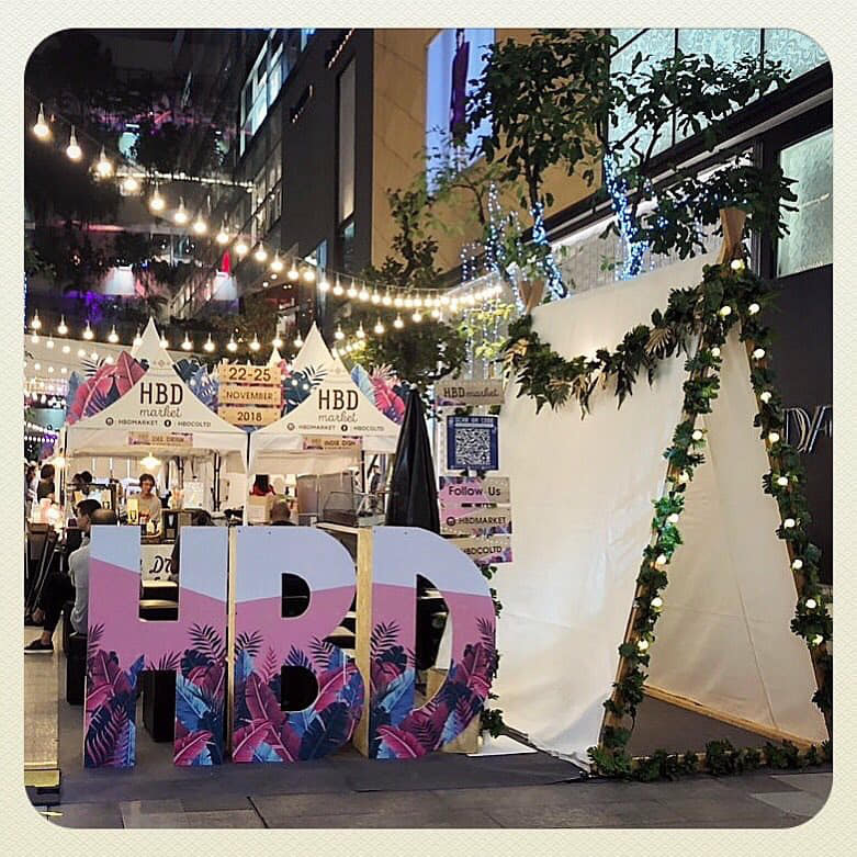 ตกแต่งสถานที่จัดงานอีเว้นท์ hbdmarket, Emquartier, เอ็มควอเทียร์, ไฟ ...