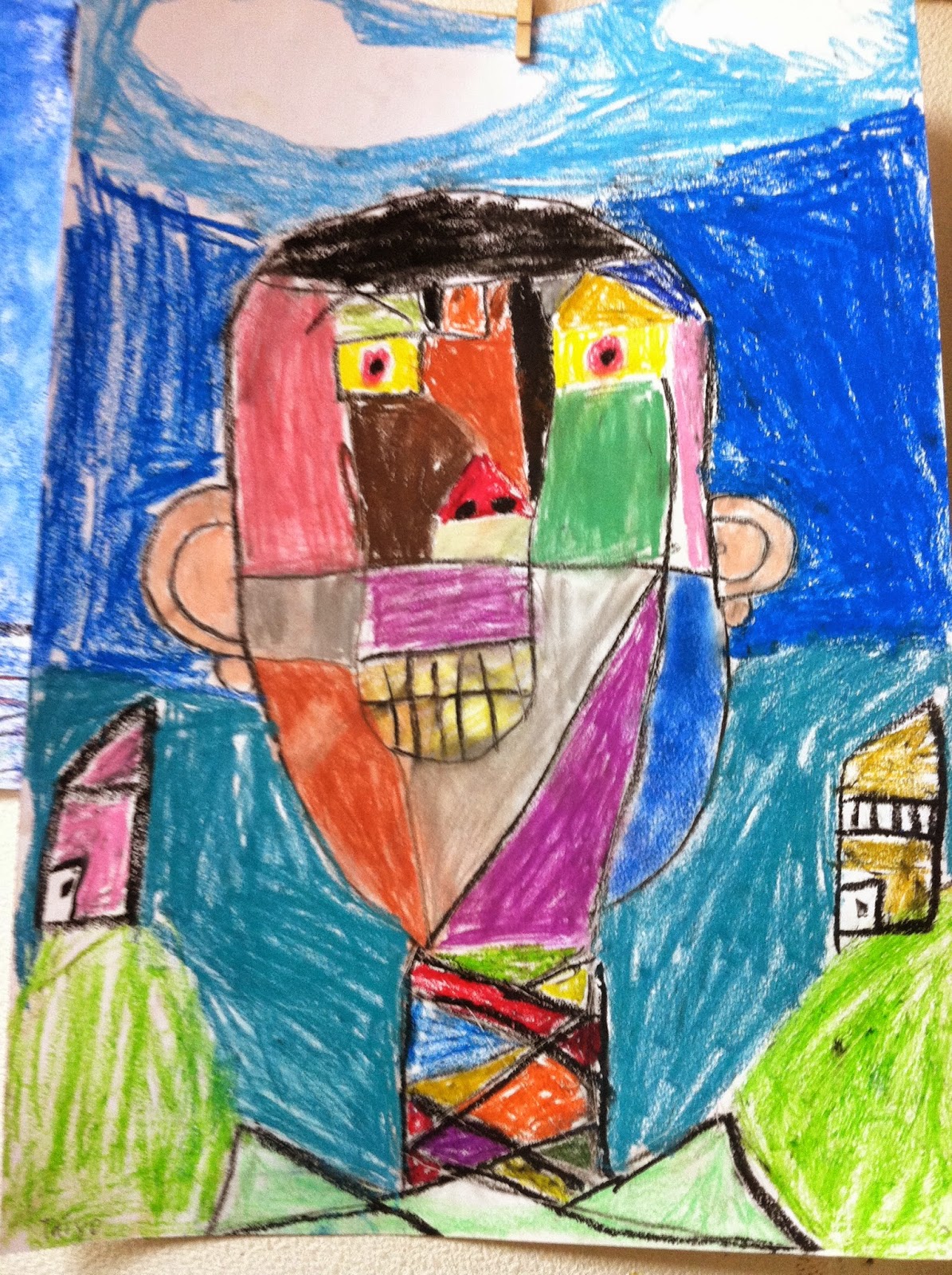 souzou art classes.: Picasso self portrait- with pastels