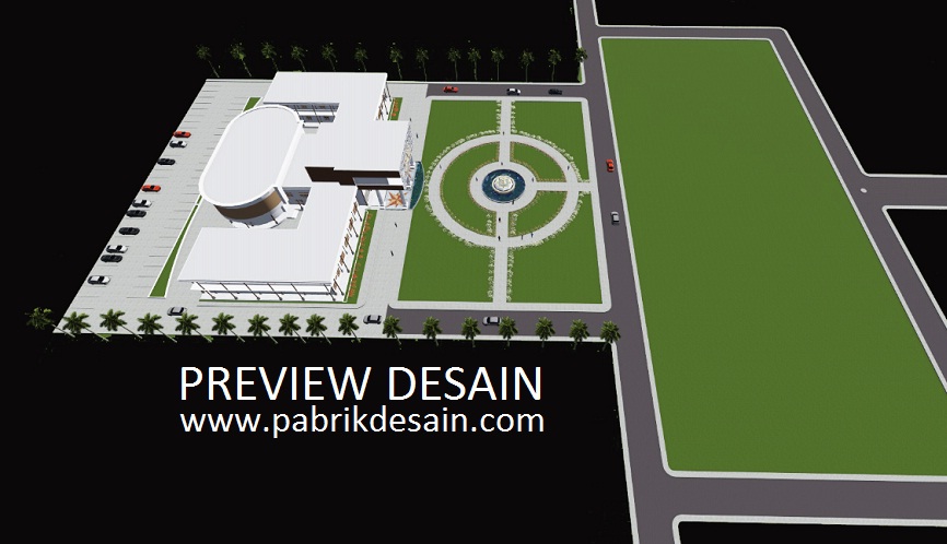 Jasa desain view bird 3d Master plan hotel lapangan upacara pohon orang ...