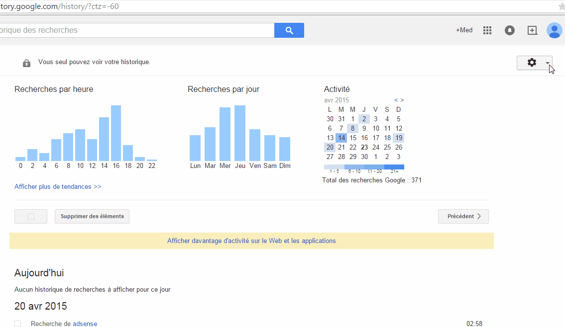 [Google]: Téléchargez facilement l'historique de recherche | FILTRENET