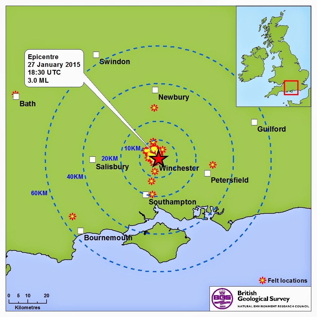 Sciency Thoughts: Magnitude 2.9 Earthquake near Winchester in Hampshire ...