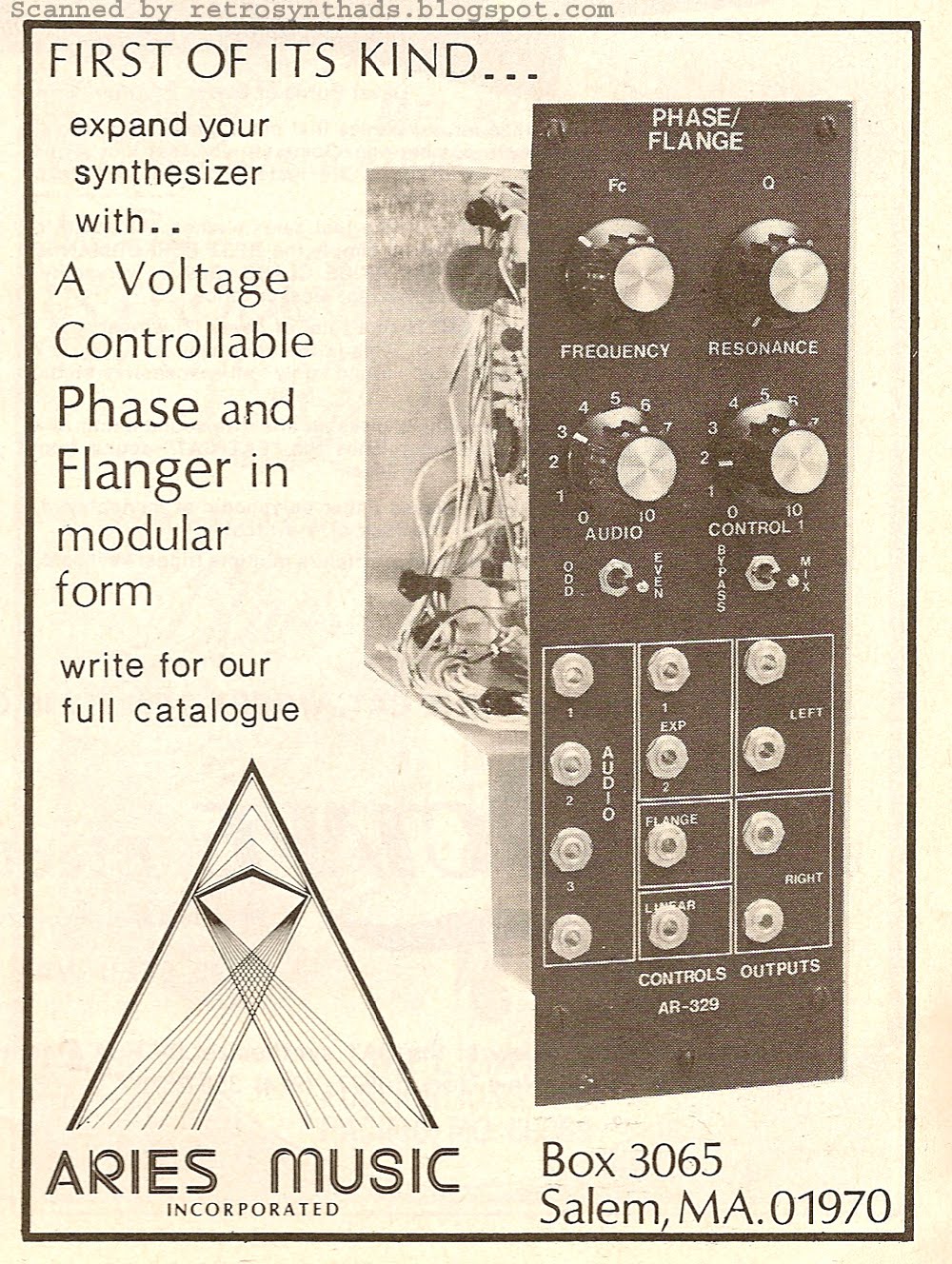 Retro Synth Ads: Aries Music Inc. Modular Synthesizer ad, Contemporary ...