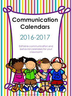 Colors and Kindergarten: Communication Calendars