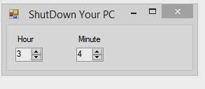 Make Shutdown timer in C# winforms