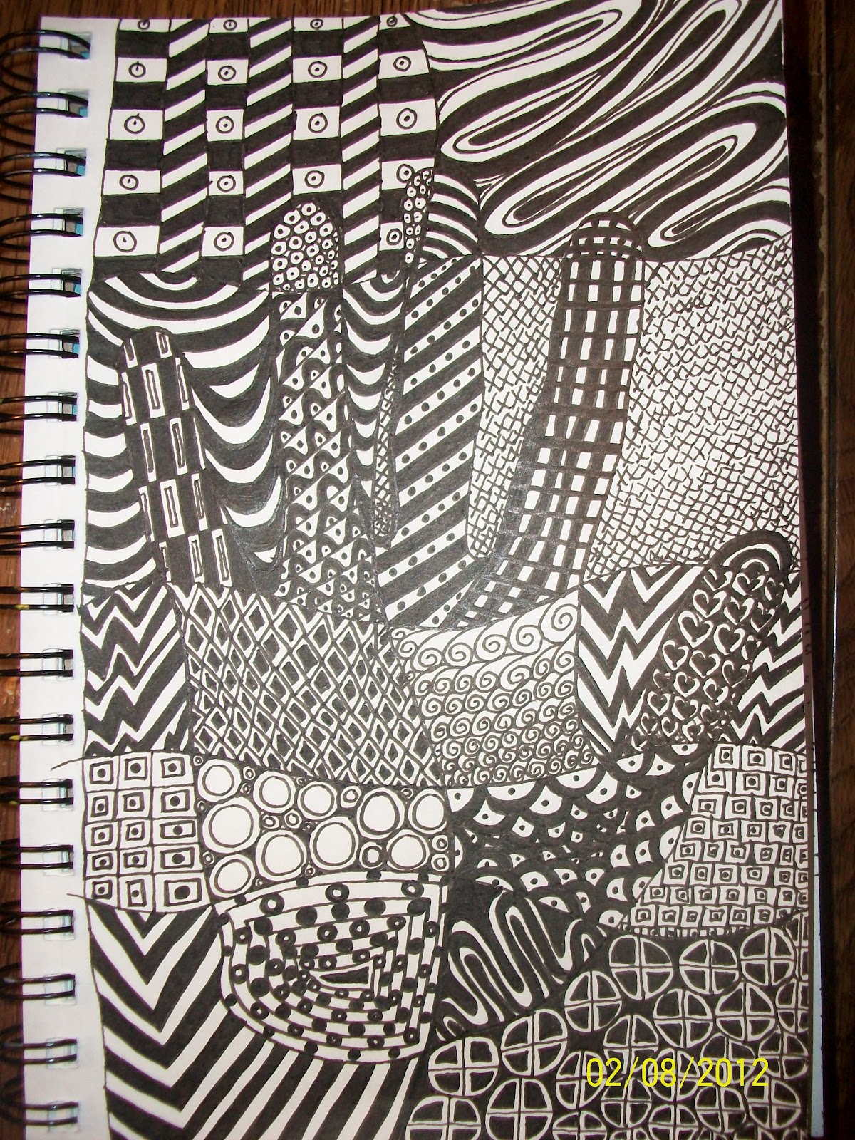 My Art: February Zentangles and Watercolors