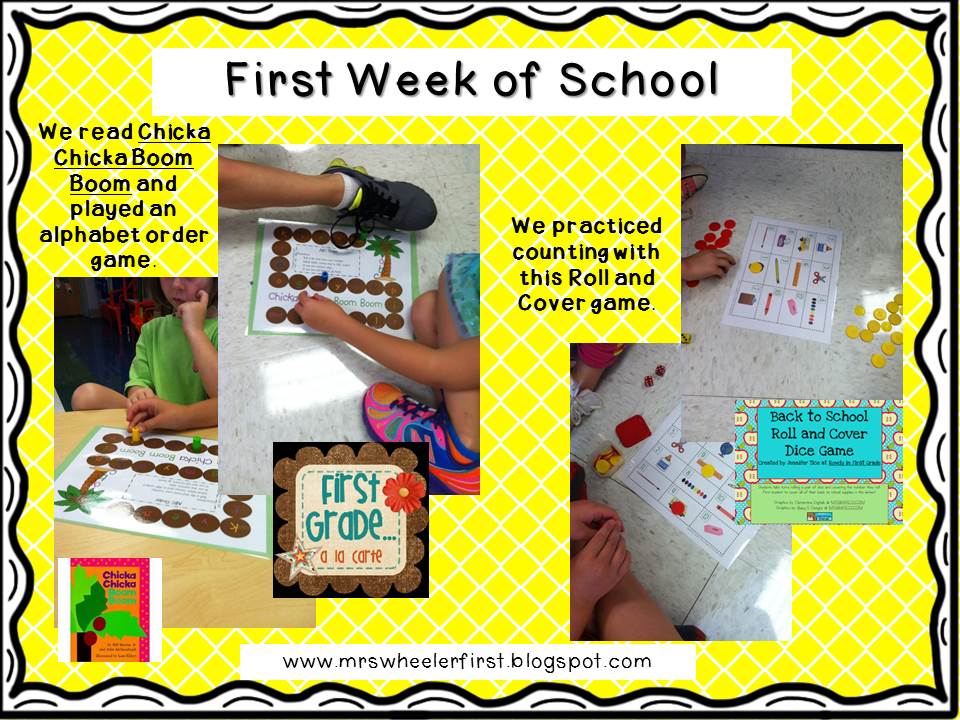 Mrs. Wheeler's First Grade Tidbits: First Week in Photos
