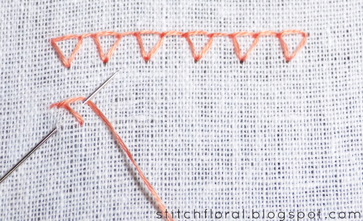 Buttonhole stitch Lesson 2: variations - Stitch Floral