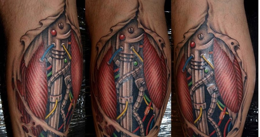 Cyborg Shoulder Tattoo