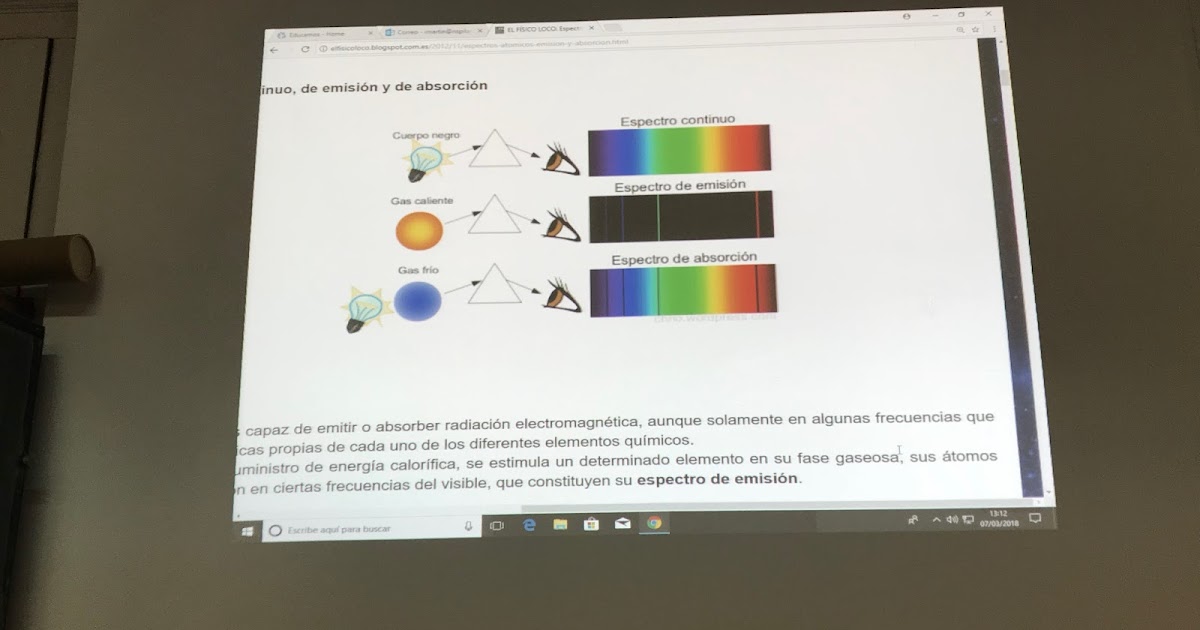 práctica 5: espectro continuo, de emisión y de absorción