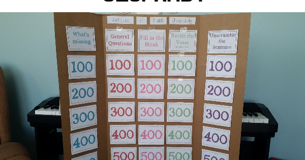 Jeopardy Poster Board Game