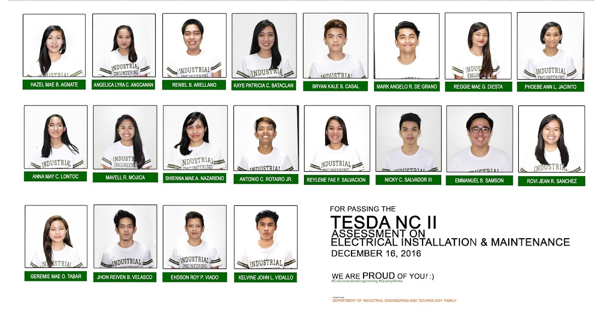 QUALITY WORKS: New TESDA NC II passers