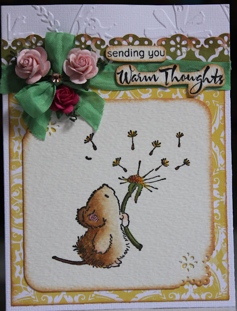 Carol's Paperie: "Sending you warm thoughts" card