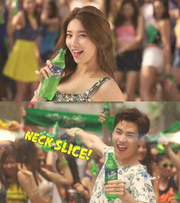 Suzy y Henry muestran el poder de una ducha de Sprite en "Sprite" CF.