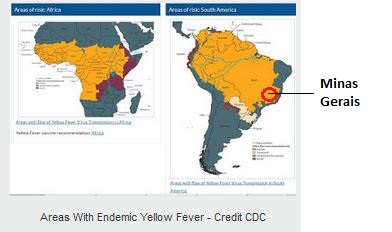 Avian Flu Diary: CDC Level II Travel Notice: Yellow Fever in Brazil