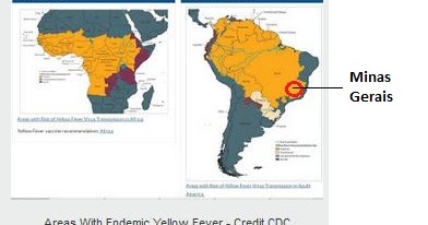 Avian Flu Diary: CDC Level II Travel Notice: Yellow Fever in Brazil