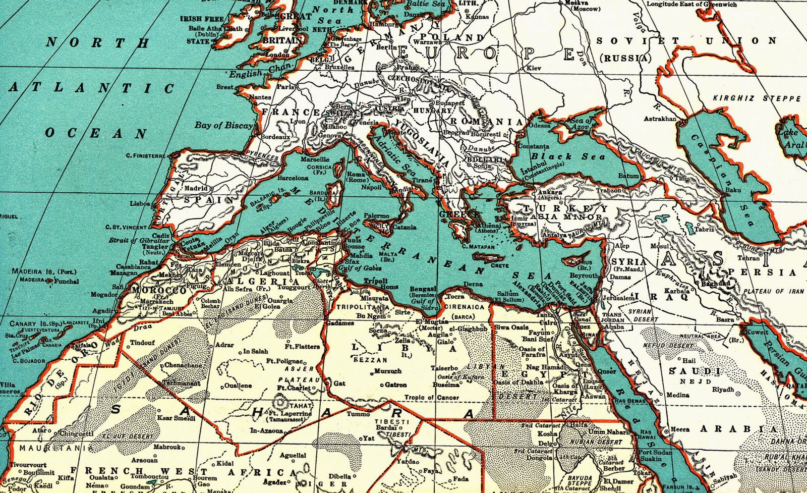 Online Maps: Northern Africa, 1934