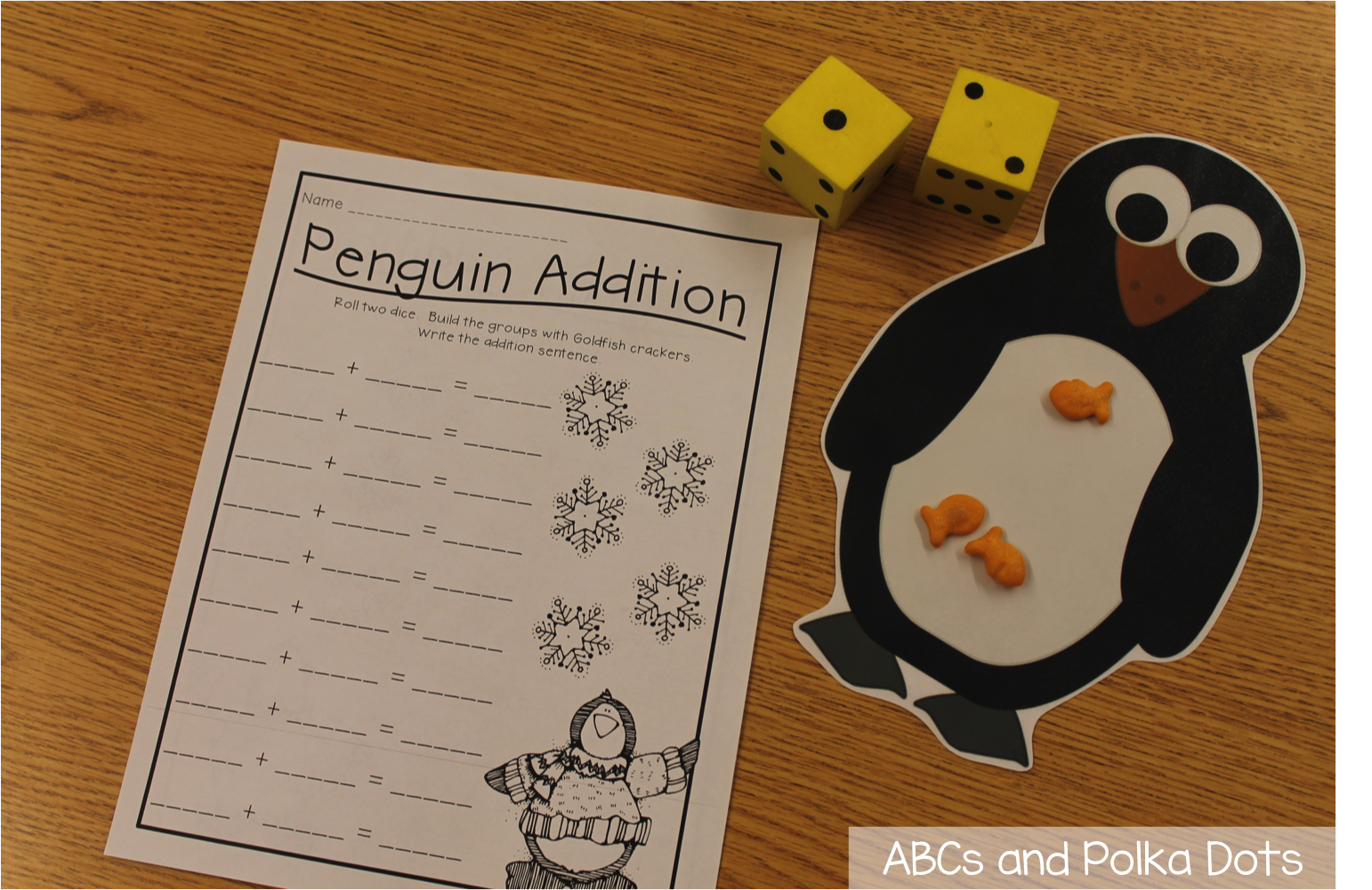 ABC's and Polka Dots: Penguin Addition {FREEBIE!}