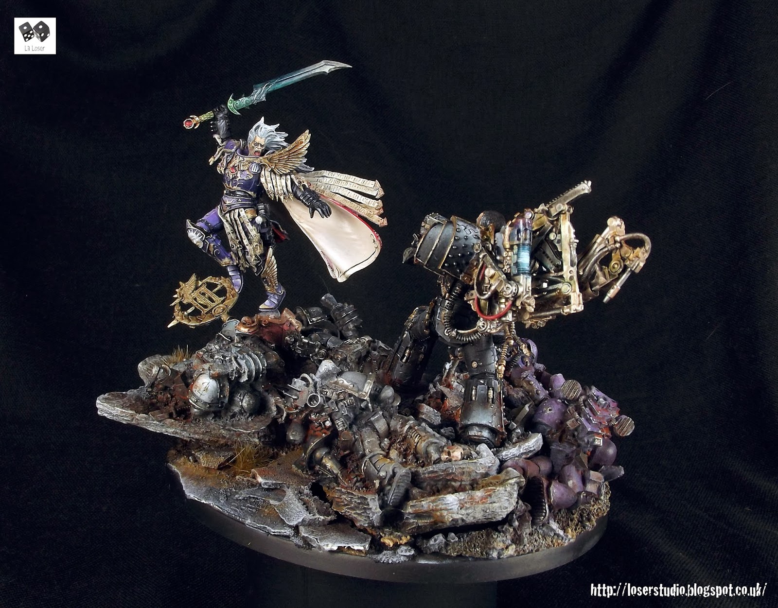 The Phoenix & the Gorgon; Fulgrim & Ferrus Manus Duel Diorama by Forge ...