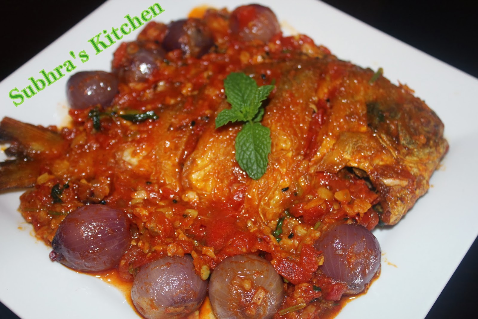 Subhra's Kitchen: Pomfret Masala with Baby Onions
