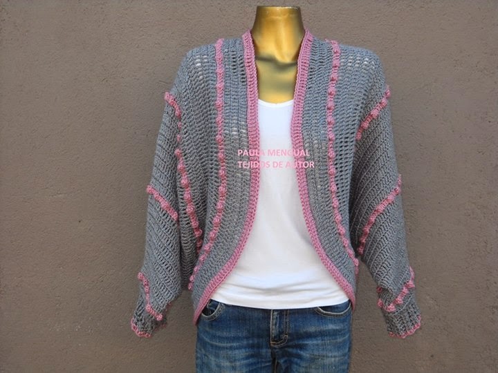 Paula Mengual Tejidos de Autor: Tutorial Saco tubular (Crochet)