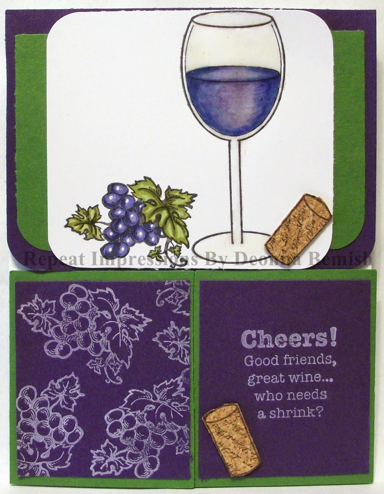 For the Love of Cardmaking: Wine Time Stamps from Repeat Impressions