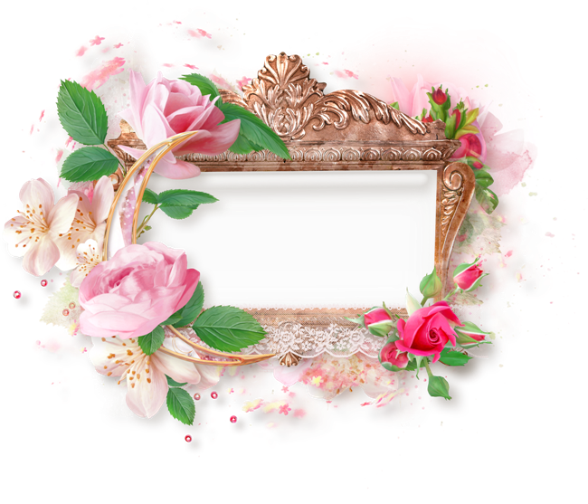 ForgetMeNot: pink roses cluster frames