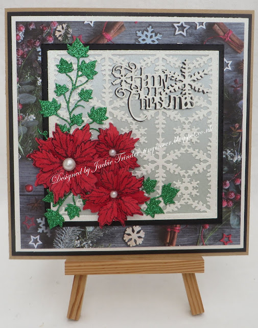 Tinyrose's Craft Room: Snowflake Square Christmas Card.