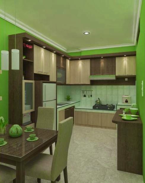 3D Desain Interior dan Gambar Kerja Kitchen Dining Set - JASA DESAIN MURAH