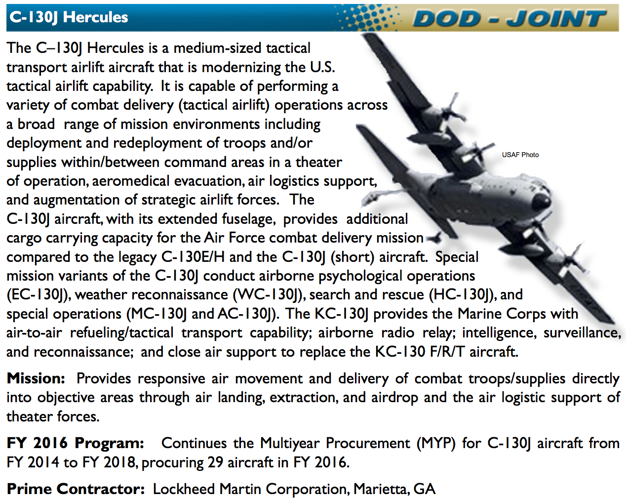Summary of US 2016 Aircraft Weapons Procurement | NextBigFuture.com