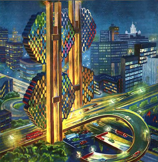 Retrofuturism - Design and Art : Retrofuturistic City and Architecture