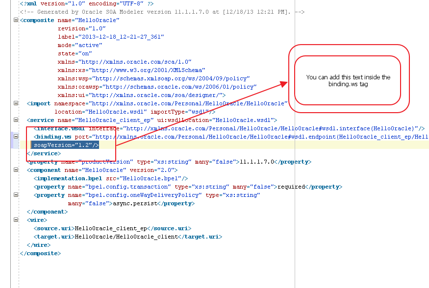 Oracle Fusion Middleware SOA 11g Roller Coaster: Changing SOAP Version ...