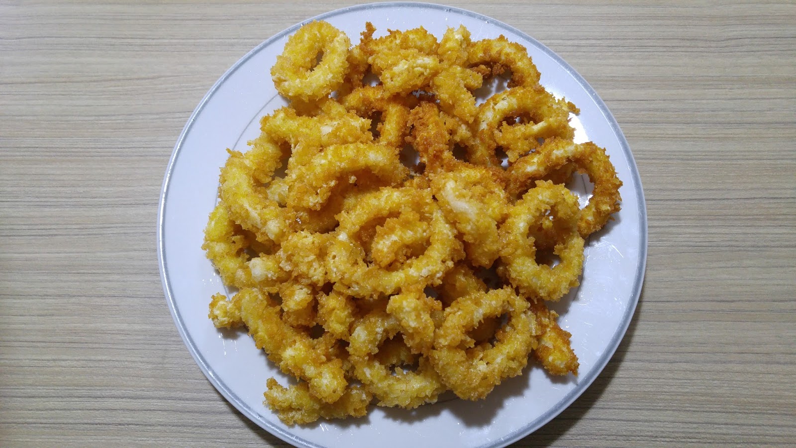 Argolas de lula fritas